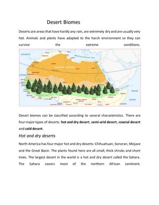 DIFFERENT BIOMES HABITATES | DOCX