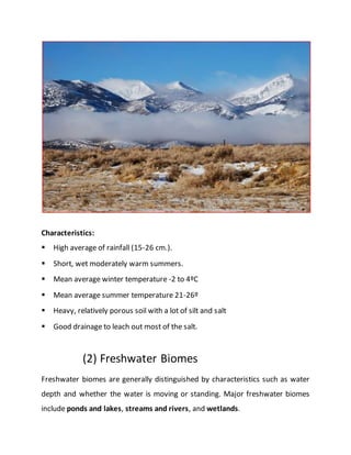 DIFFERENT BIOMES HABITATES | DOCX