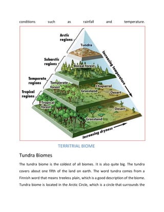 DIFFERENT BIOMES HABITATES | DOCX
