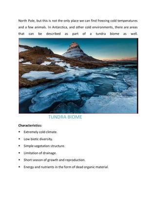 DIFFERENT BIOMES HABITATES | DOCX