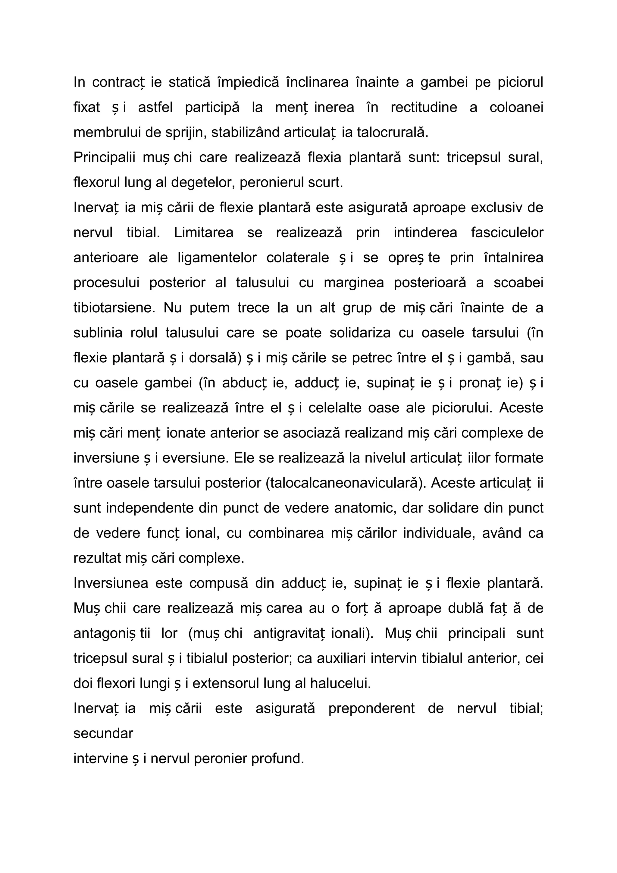 Biomecanica piciorului | DOCX