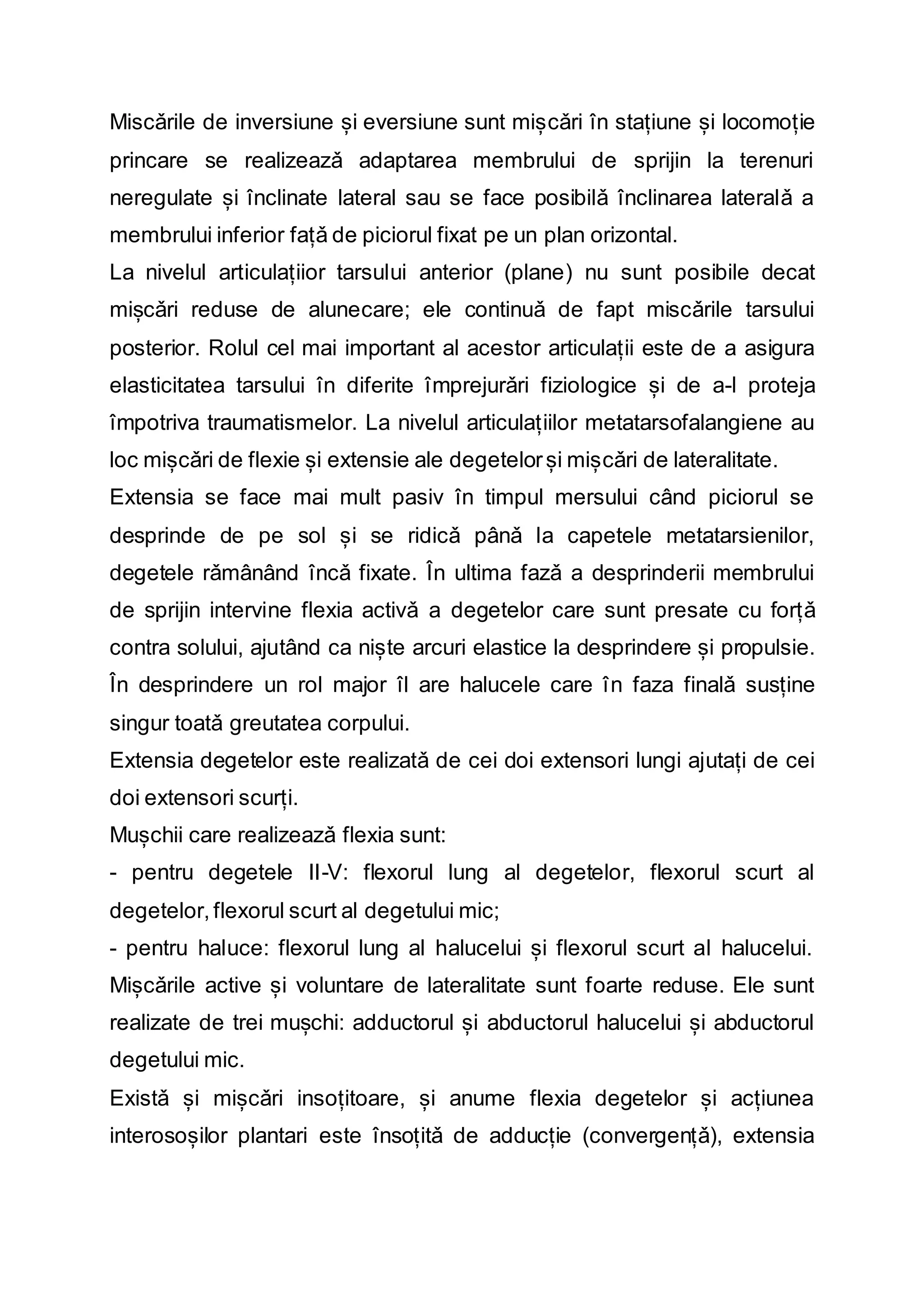 Biomecanica piciorului | DOCX