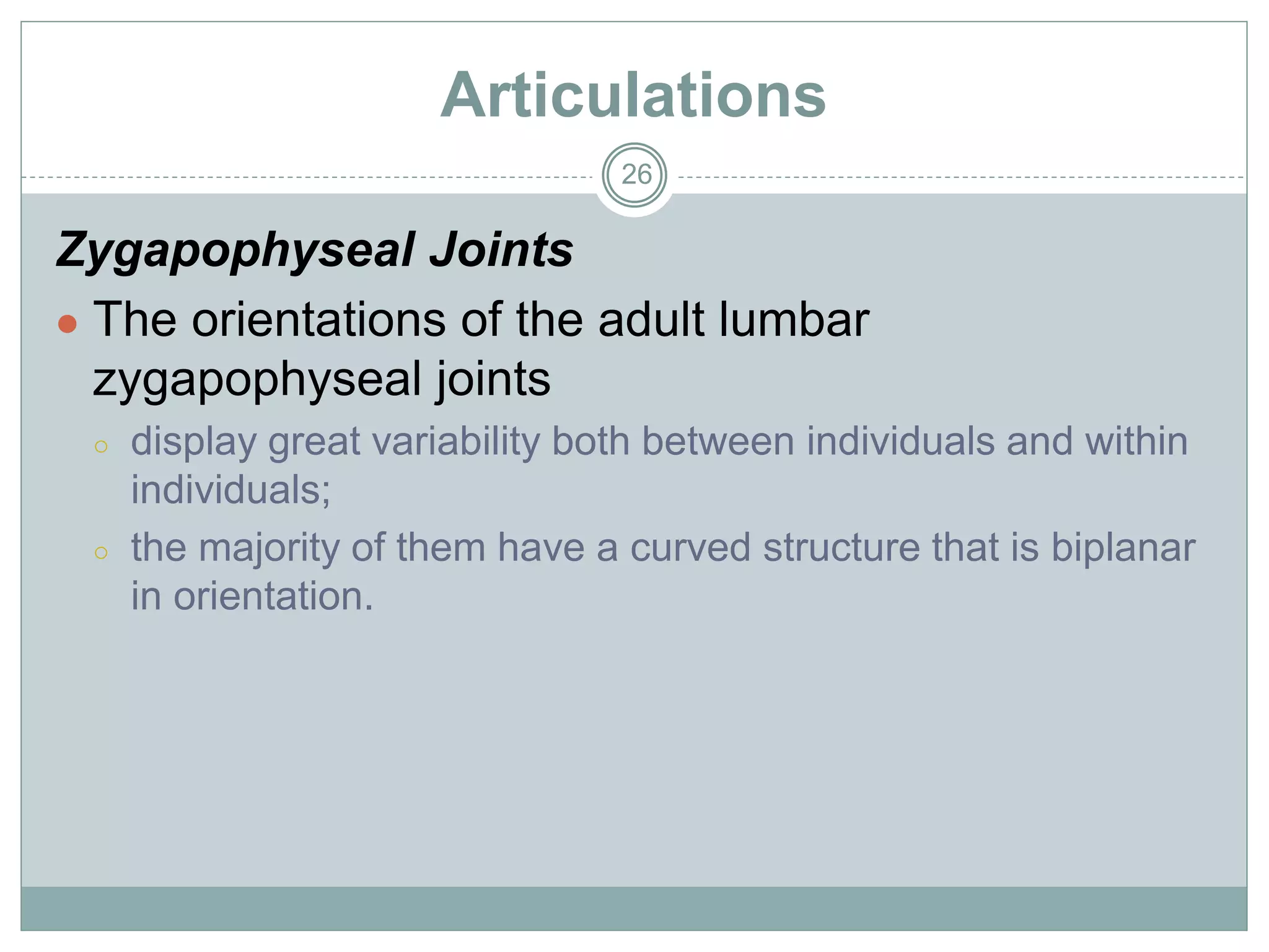 Biomech lumbar spine | PPTX