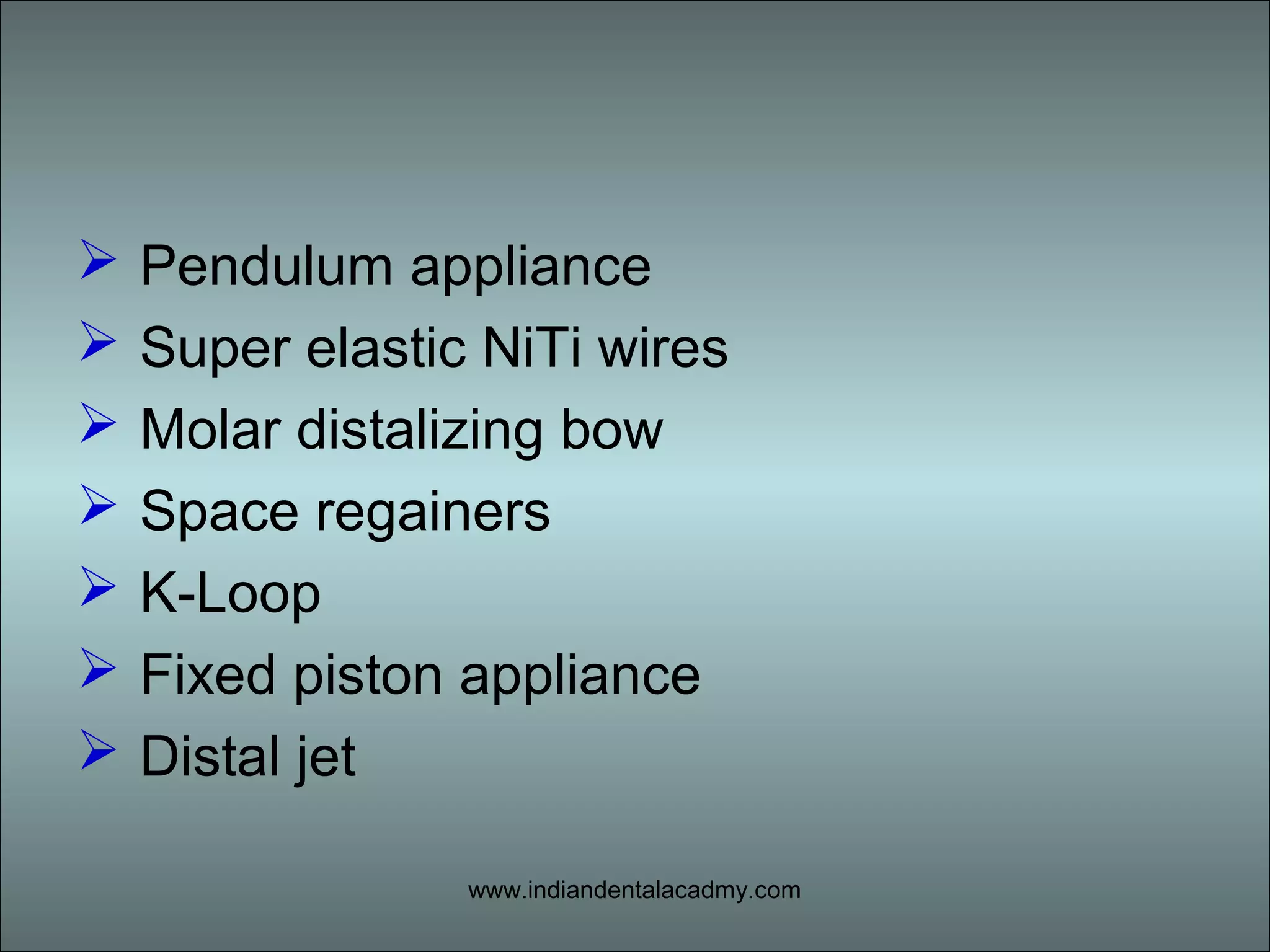Biomechanics of molar distalisation appliance /certified fixed ...