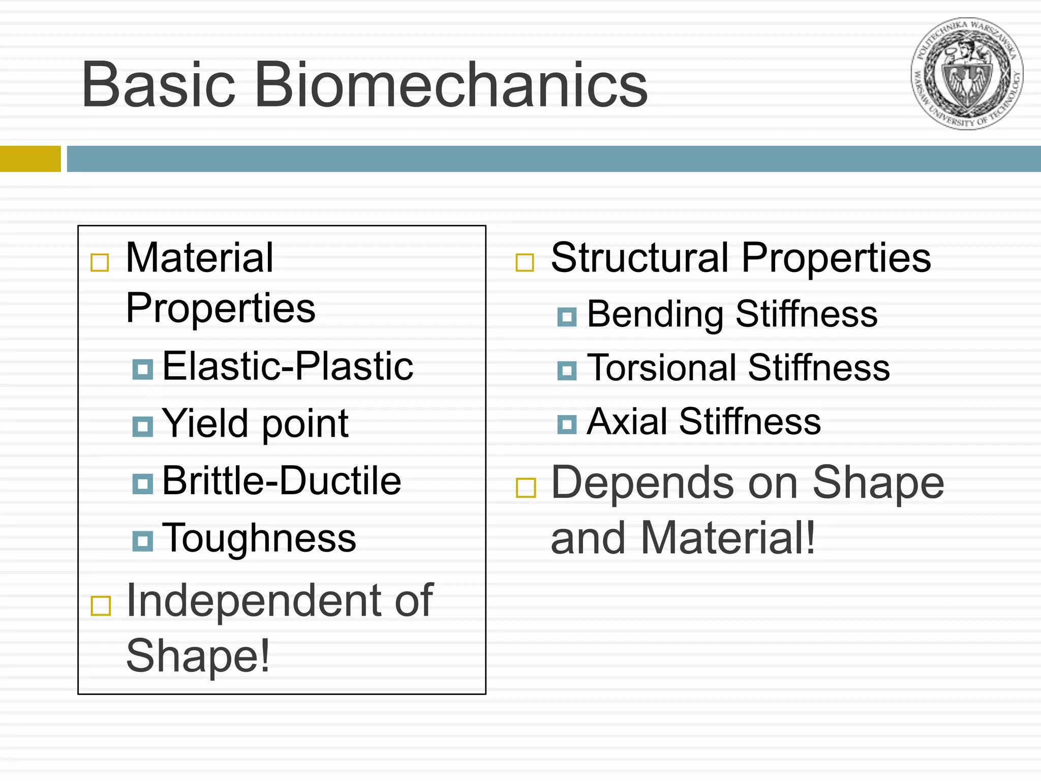 Biomechanics of Bones | PPTX