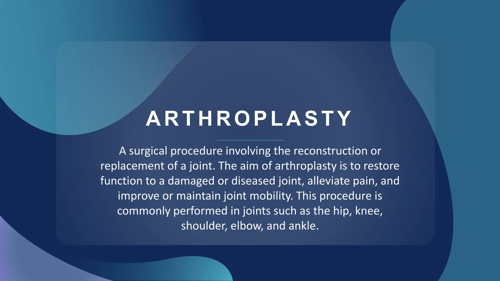 Arthroplasty and its types/ total joint replacement | PPTX