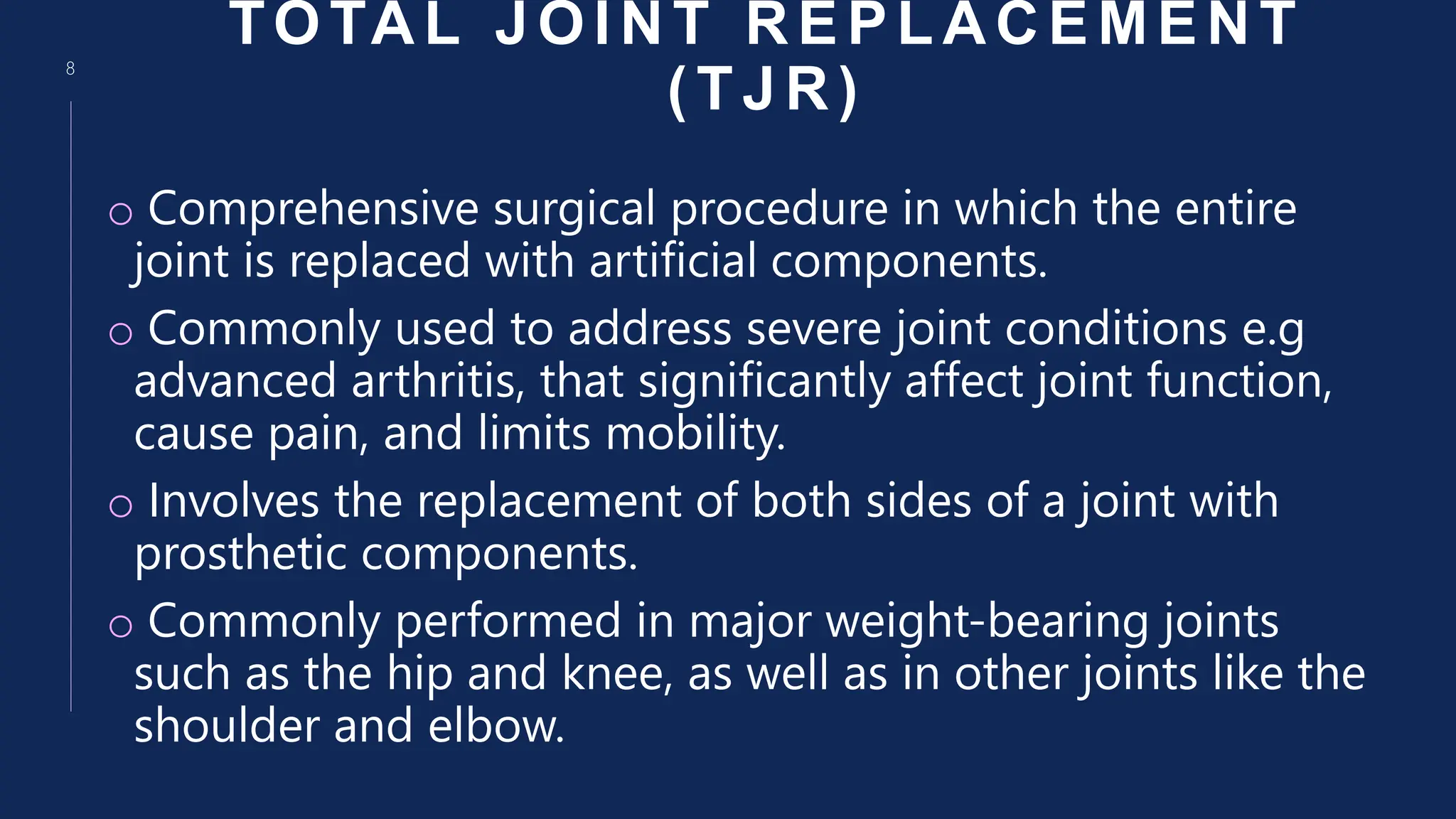 Arthroplasty and its types/ total joint replacement | PPTX