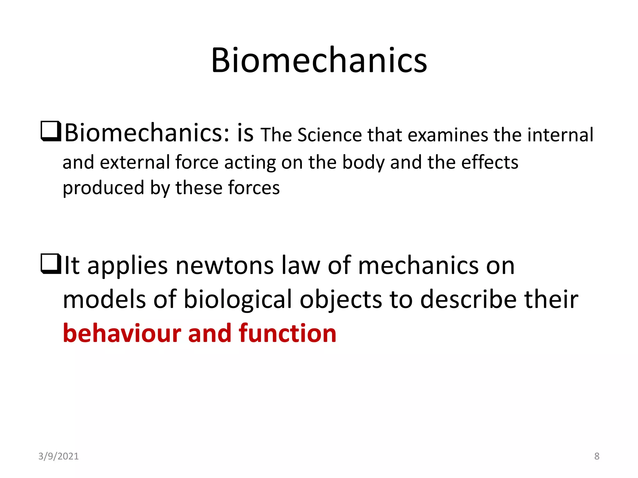 Biomechanics and Biomaterials in orthopedic | PPTX