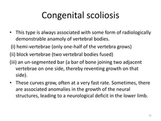 Biomechanics and pathomechanics of scoliosis | PPTX