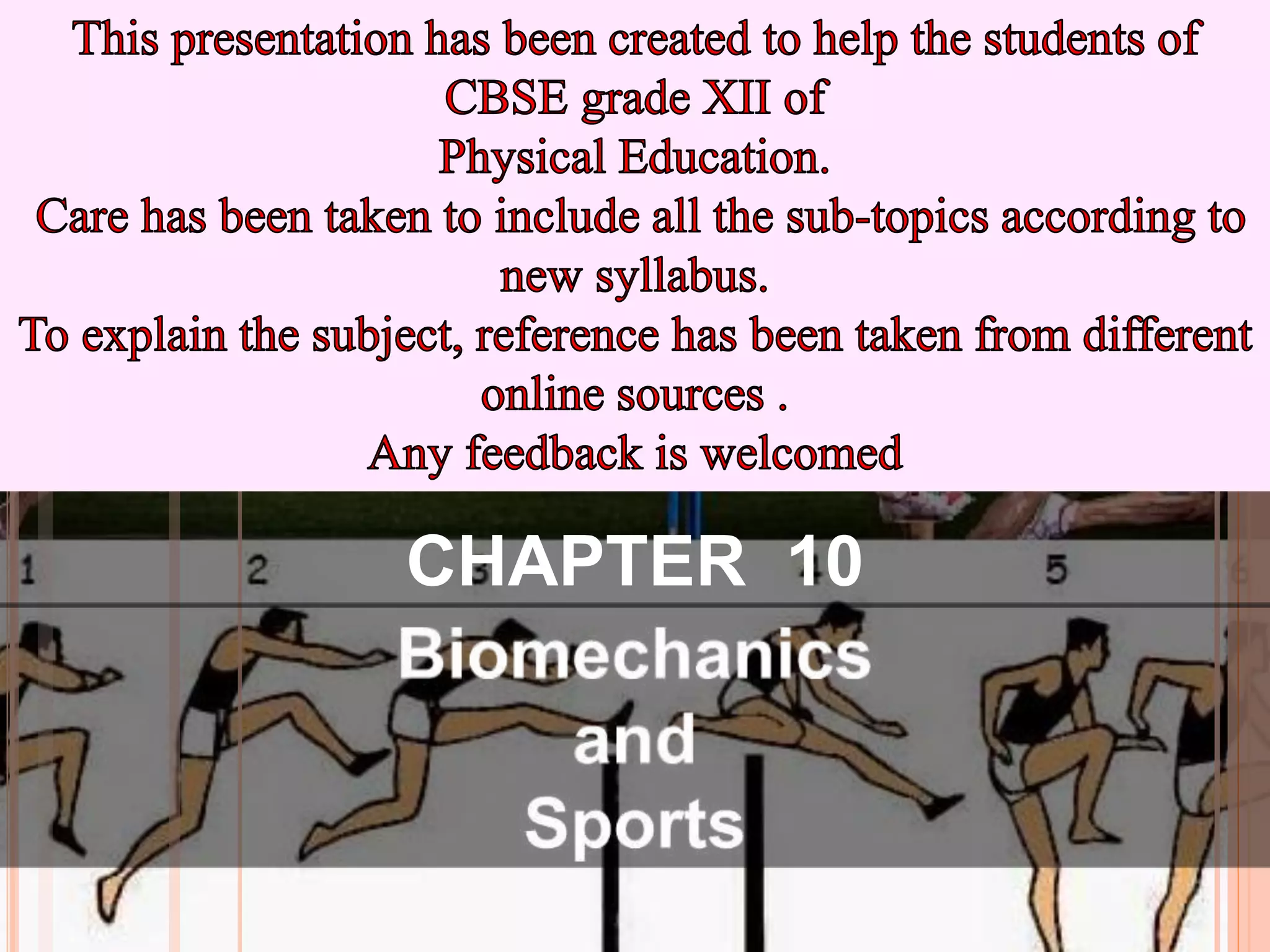 Biomechanics and Sports | PPTX