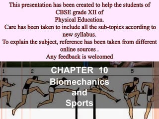 Biomechanics and Sports | PPTX