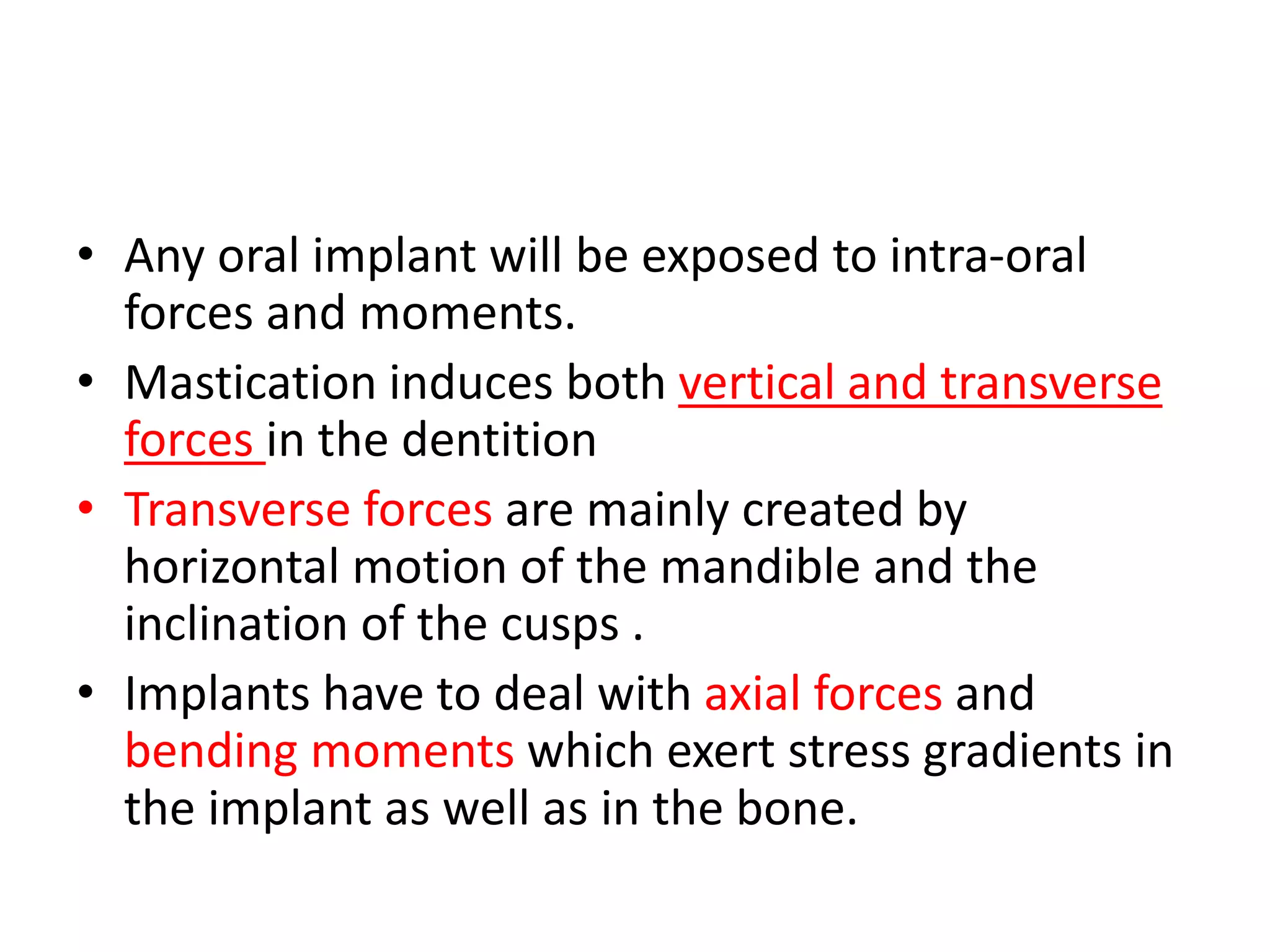 Biomechanics dental implants | PPTX