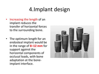 Biomechanics dental implants | PPTX