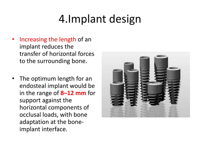 Biomechanics dental implants | PPTX