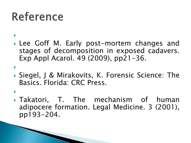 Biomechanics+forensic+decomposition | PPTX