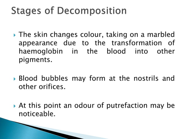 Biomechanics+forensic+decomposition | PPTX