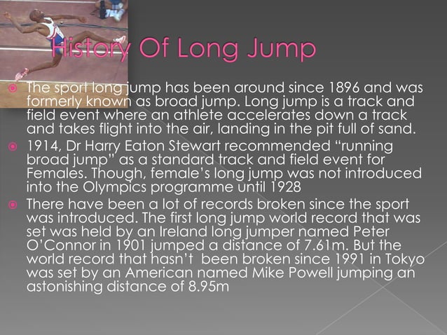 Biomechanics for long jump 2013 term 3 | PPTX