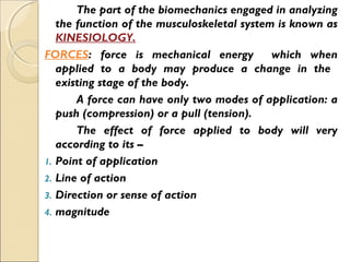 Biomechanics(FYBPO) - AIIPMR Lectures | PPT