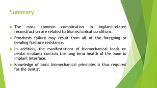 Biomechanics in implantology | PPTX