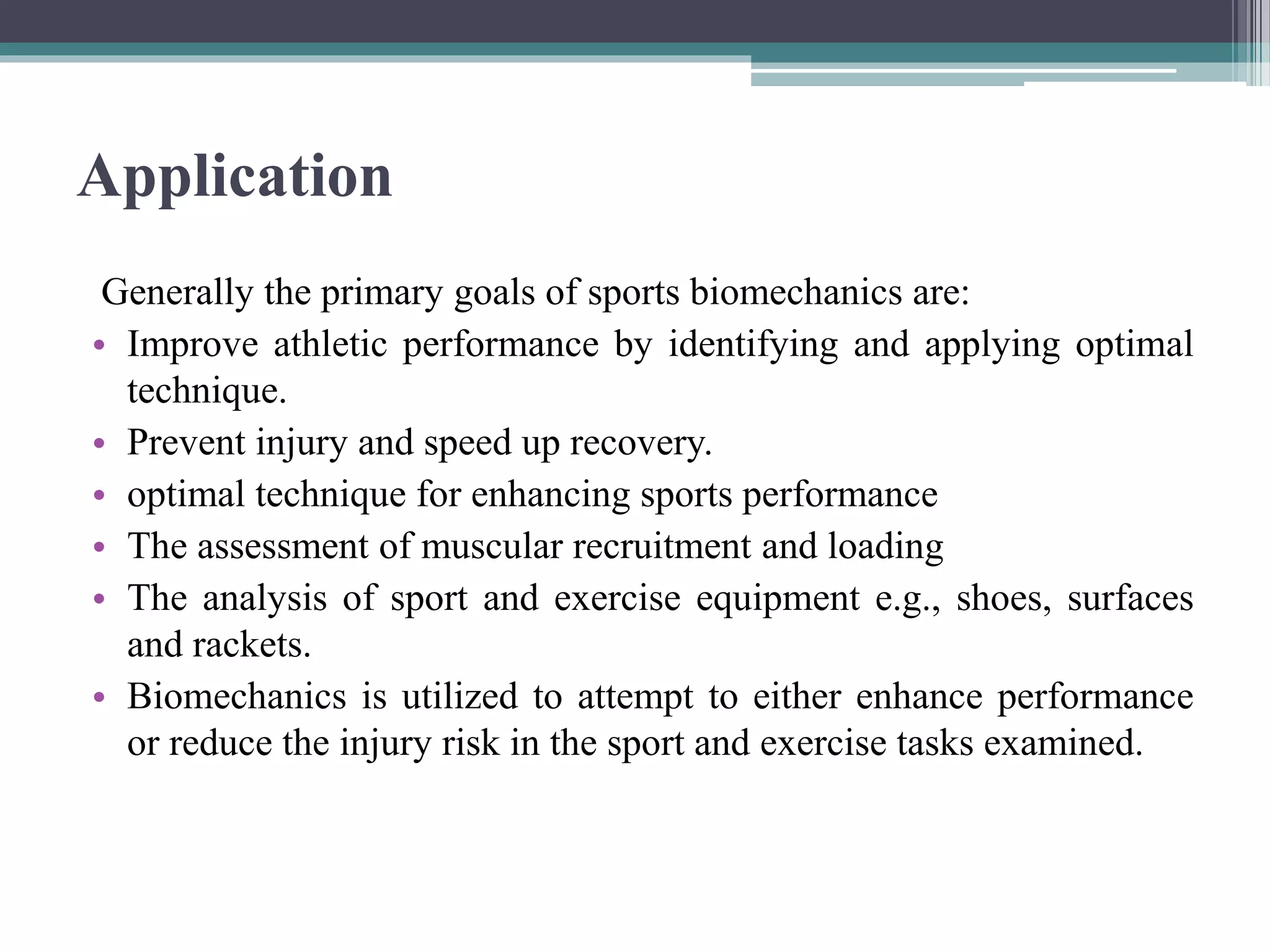 Biomechanics in sports | PPTX