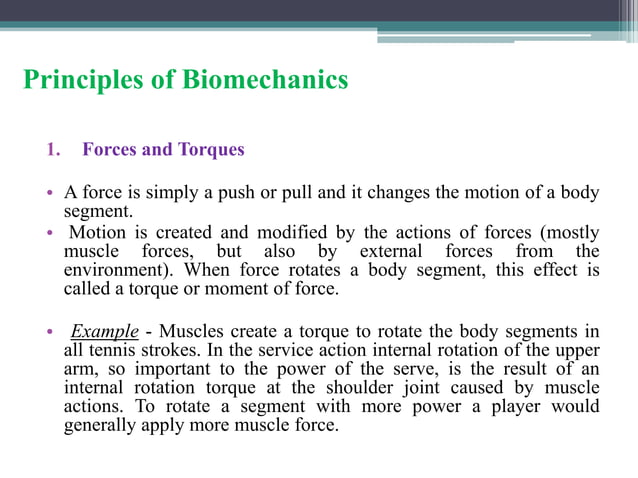 Biomechanics in sports | PPTX