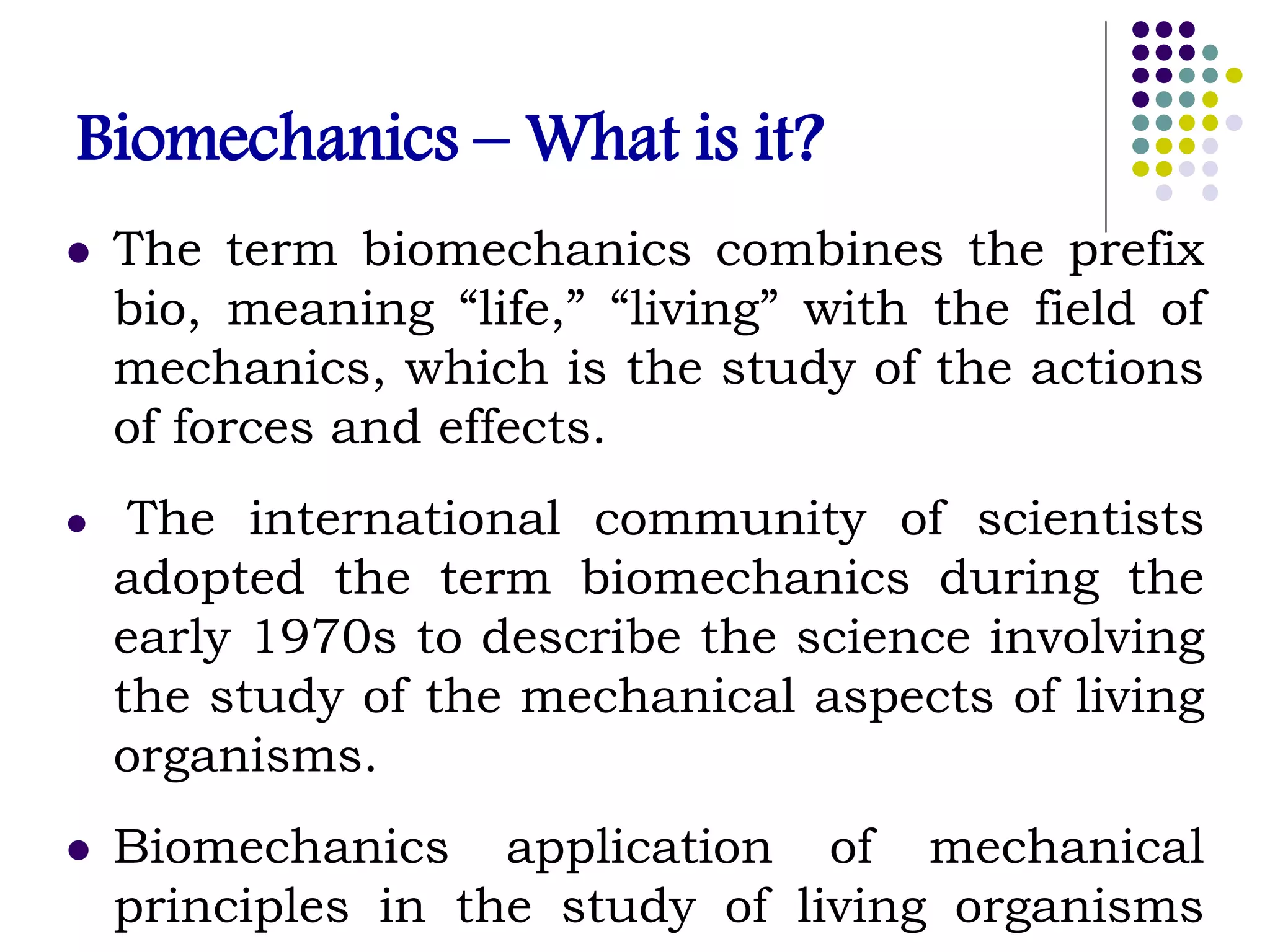Biomechanics introduction | PPT
