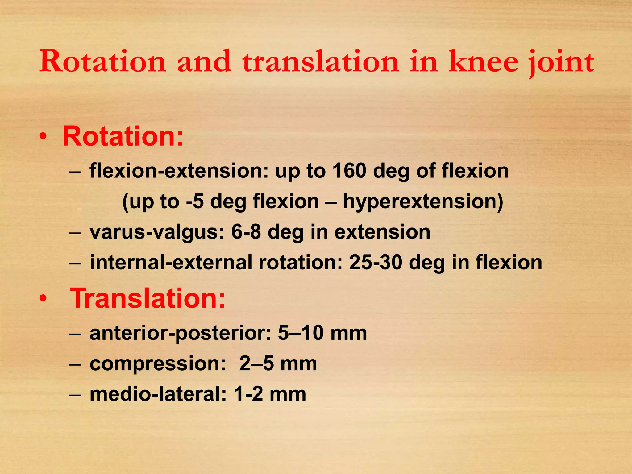 Biomechanics of knee | PPT