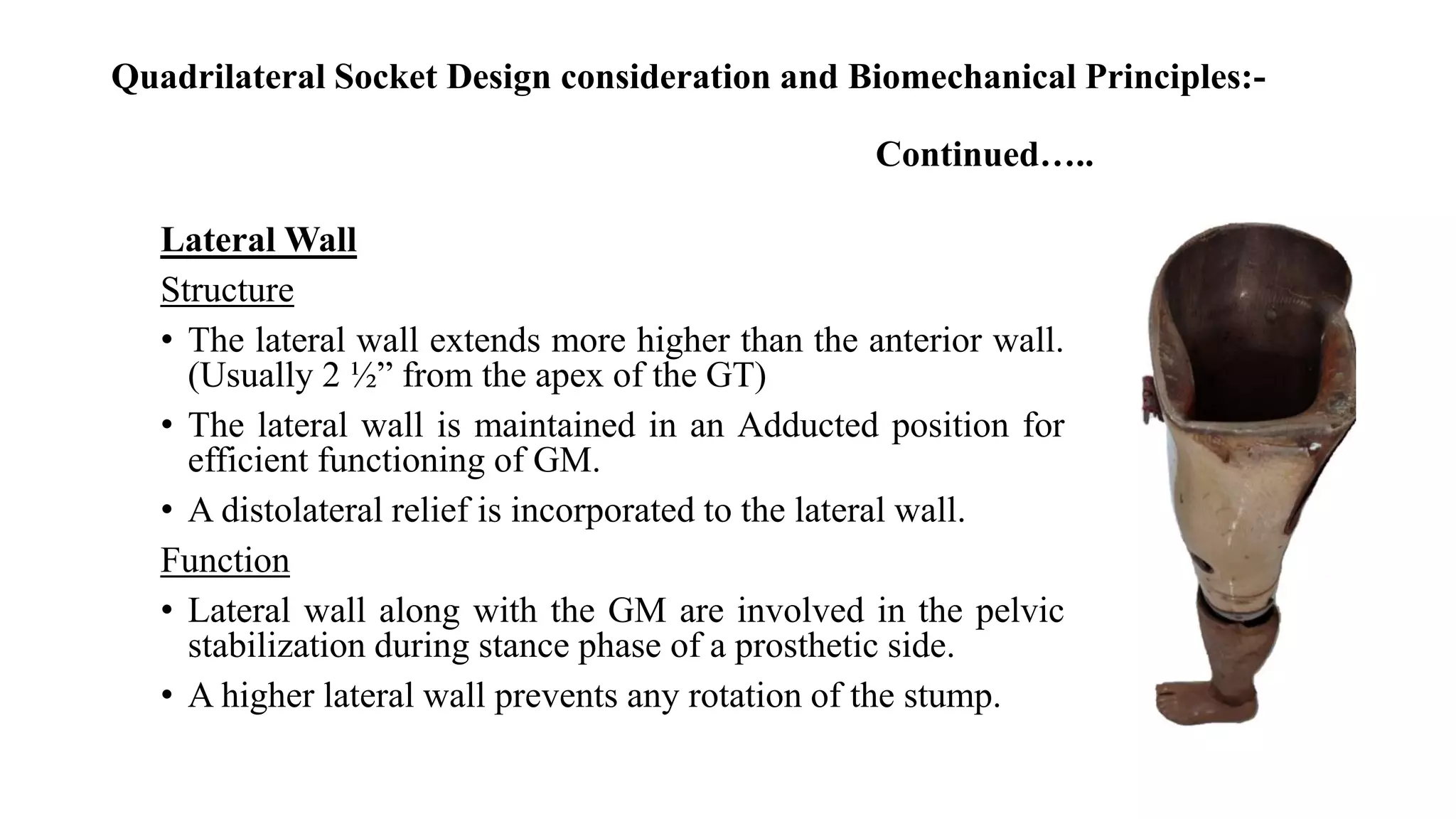 Biomechanics of Quadrilateral Socket | PPTX