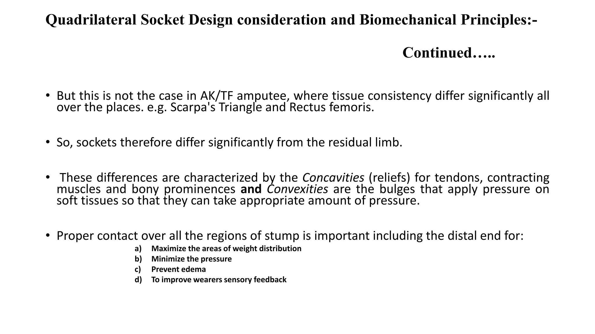 Biomechanics of Quadrilateral Socket | PPTX