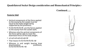 Biomechanics of Quadrilateral Socket | PPTX