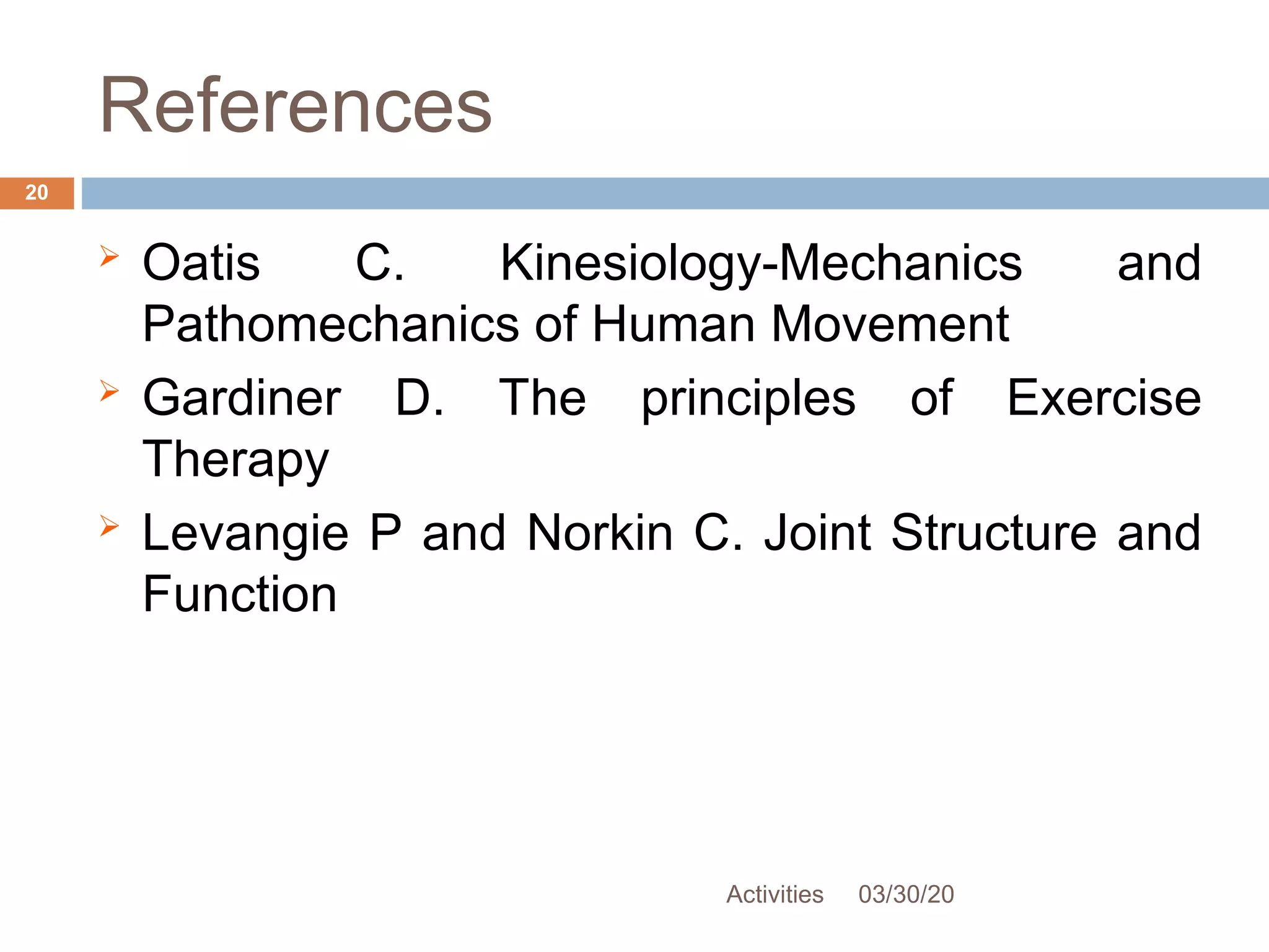Biomechanics of ADL-I | PDF