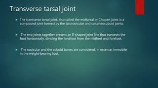 Biomechanics of ankle and foot | PPTX