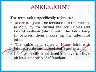 Biomechanics of ankle_joint | PPTX