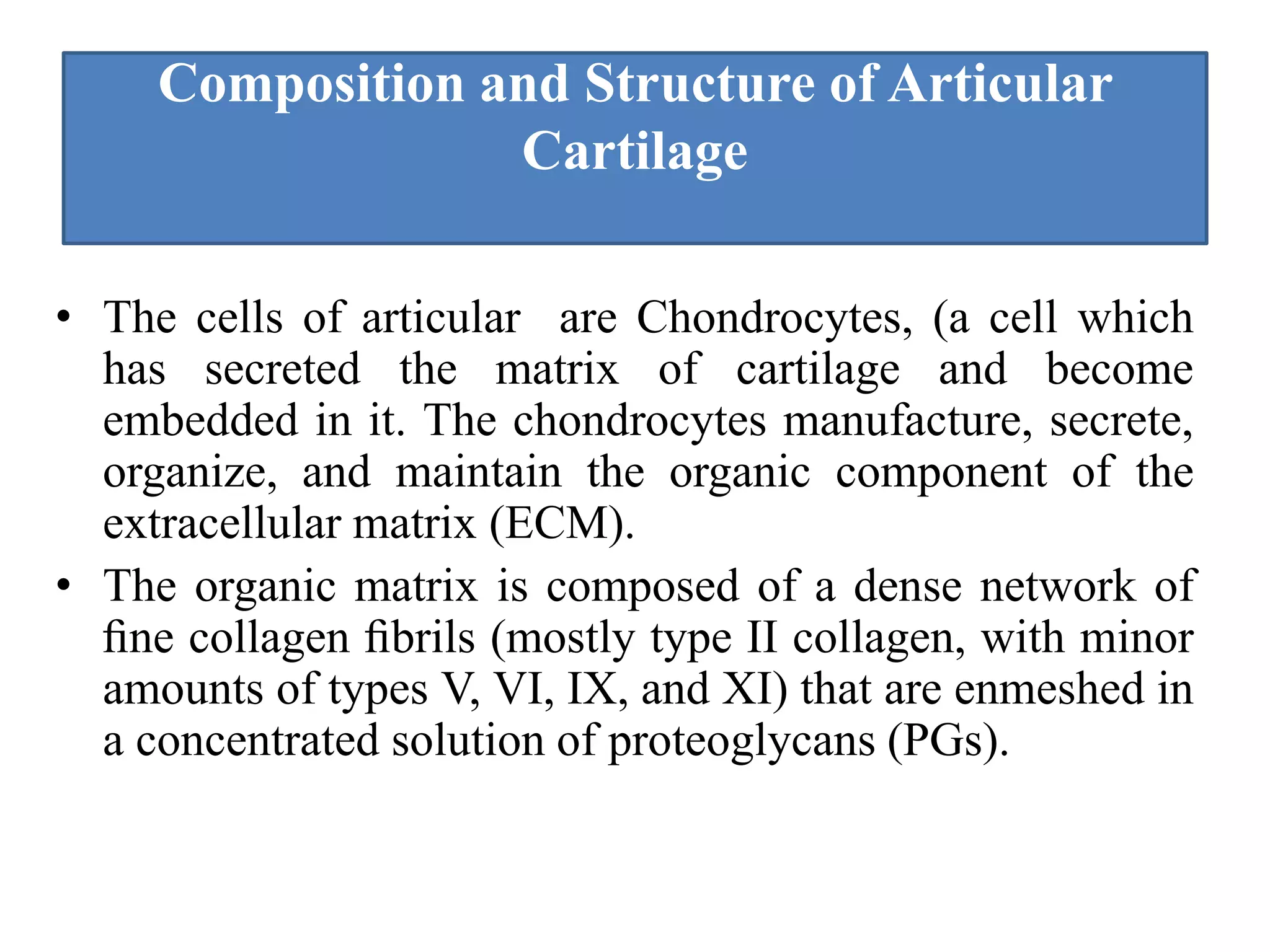 Biomechanics of articular cartilage | PPTX