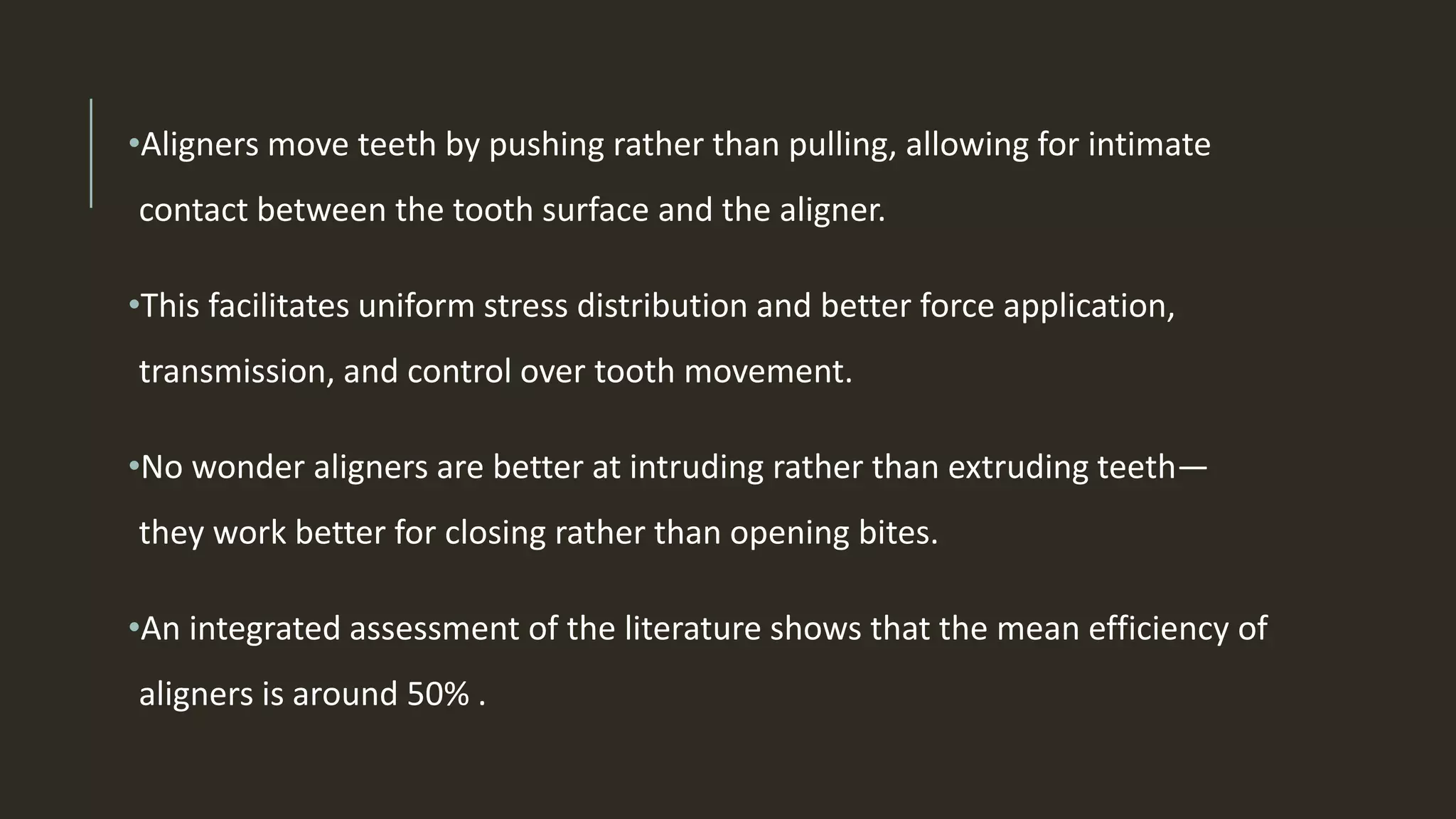 Biomechanics of clear aligners | PPTX