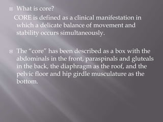 Biomechanics of core muscles | PPTX