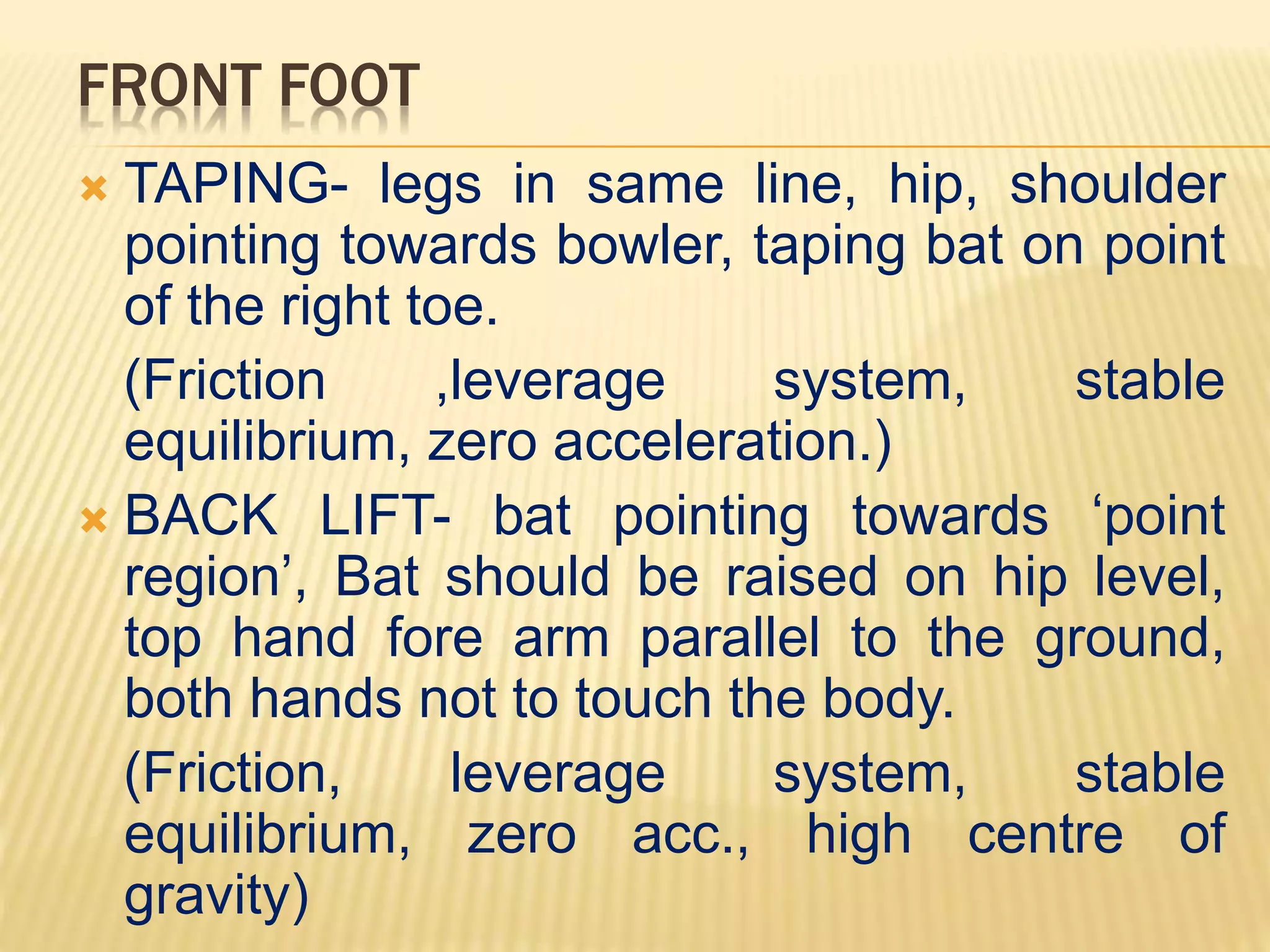 Biomechanics of cricket | PPTX