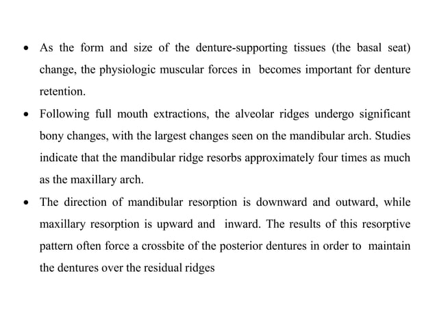 Biomechanics of Edentulous State | PPT