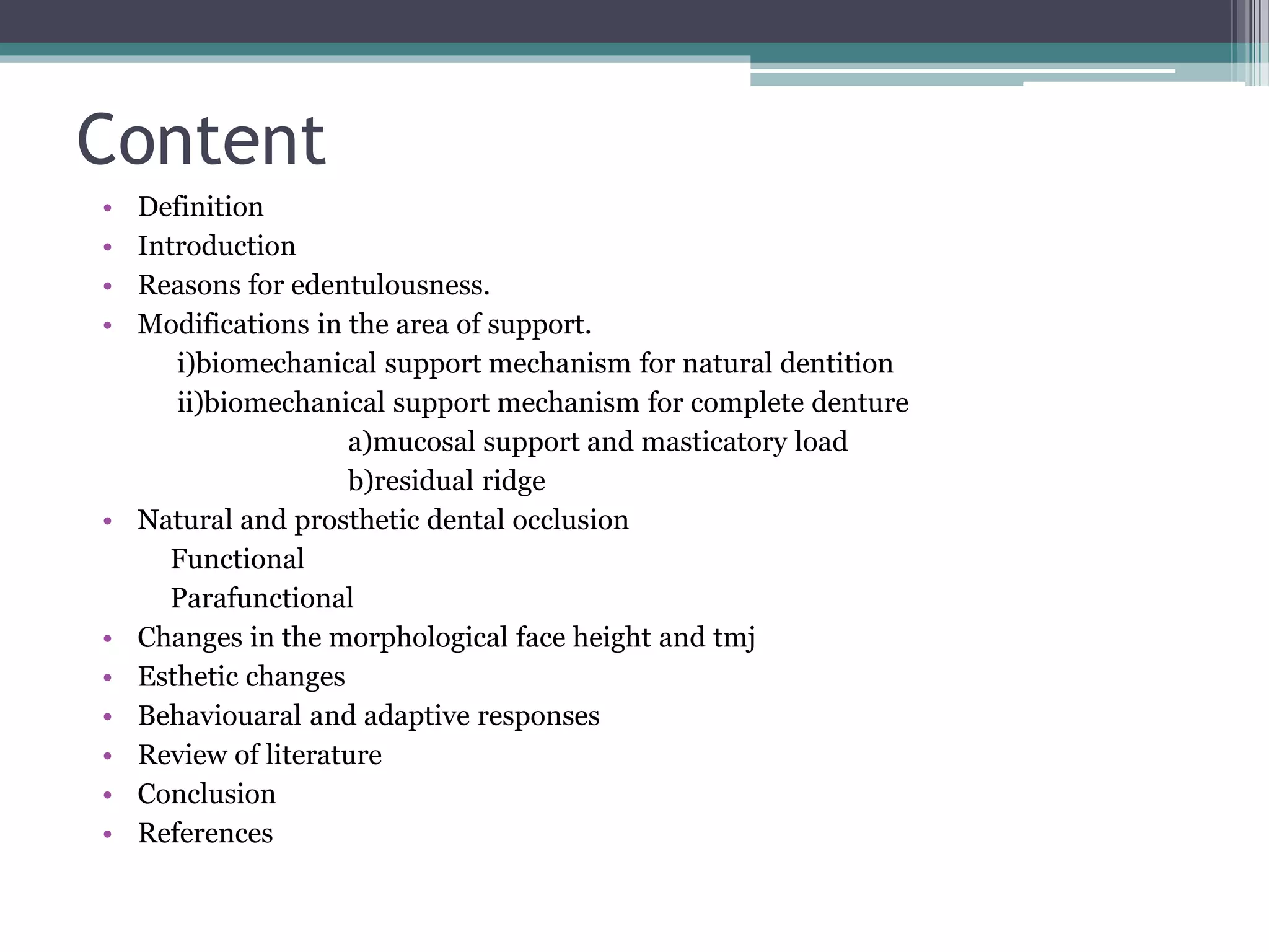 Biomechanics of edentulous state | PPTX