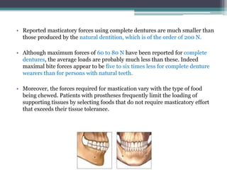Biomechanics of edentulous state | PPTX