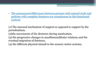 Biomechanics of edentulous state | PPTX