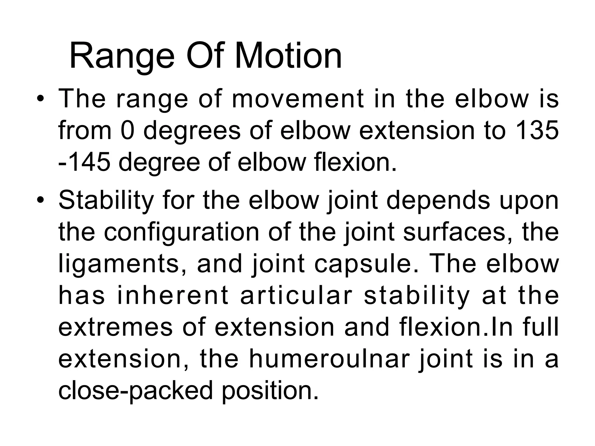 Biomechanics of elbow joint | PDF