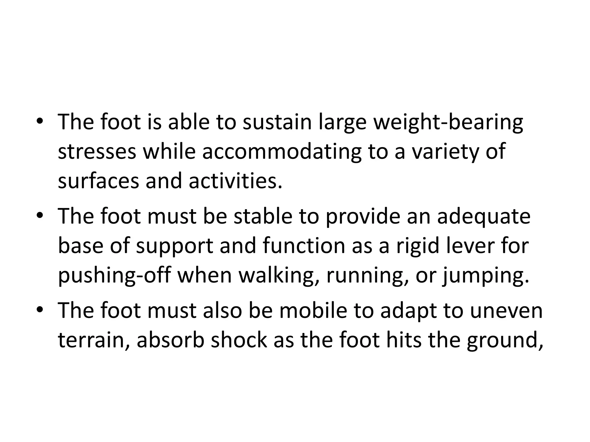 Biomechanics of foot | PDF