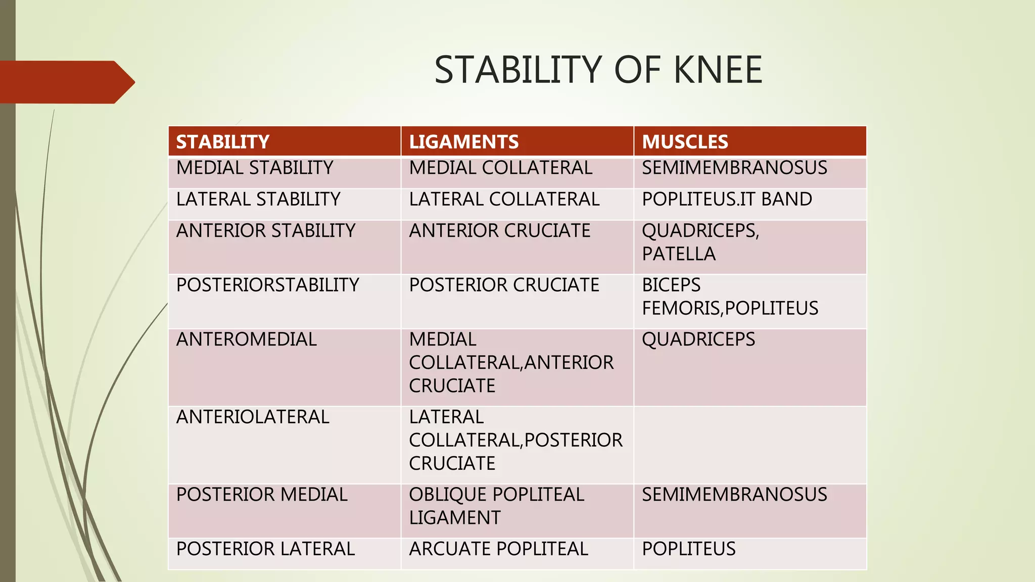 Biomechanics of knee | PPTX