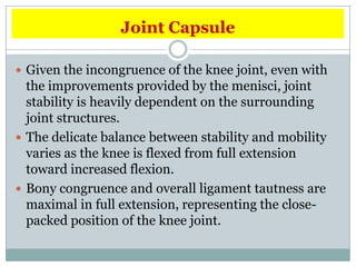 Biomechanics of knee complex 3 | PPTX