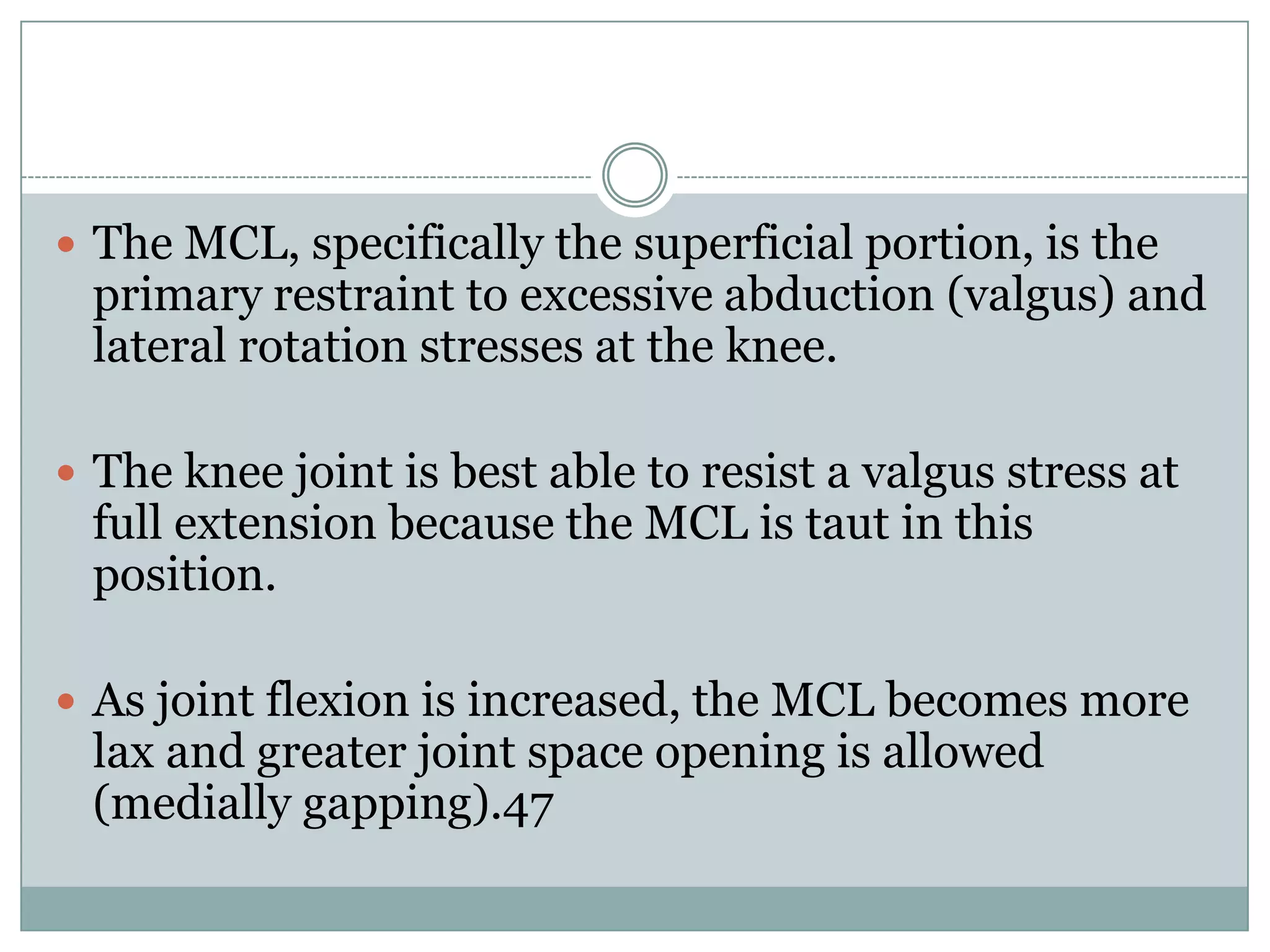 Biomechanics of knee complex 4 ligaments | PPTX
