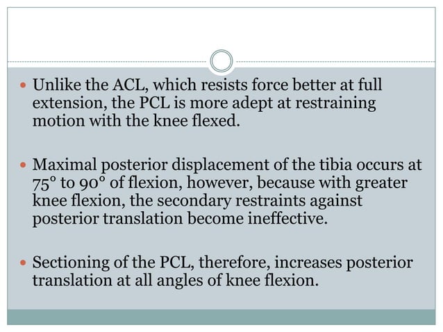 Biomechanics of knee complex 4 ligaments | PPTX