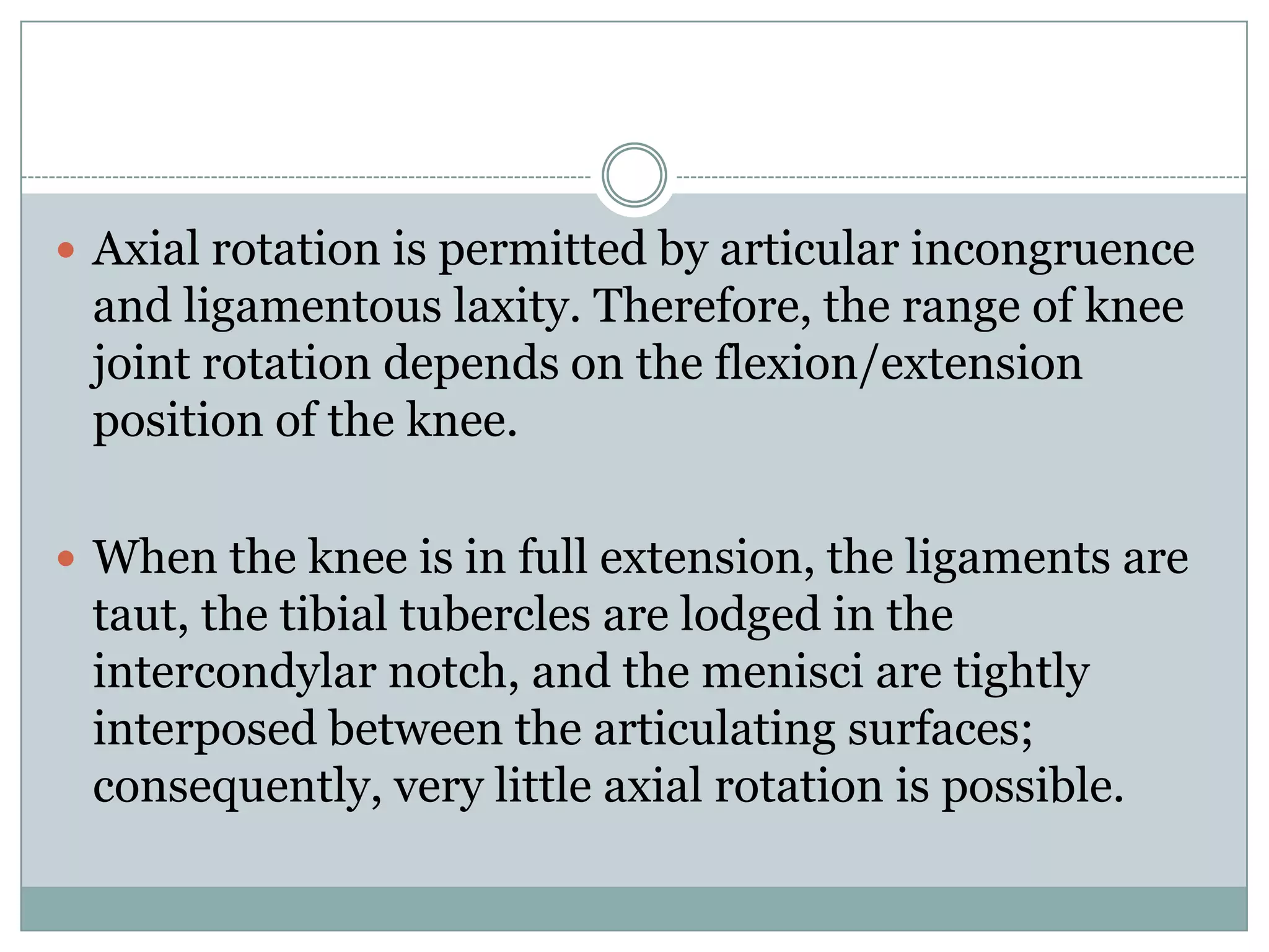 Biomechanics of knee complex 6 tibiofemoral jt function | PPTX