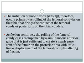 Biomechanics of knee complex 6 tibiofemoral jt function | PPTX