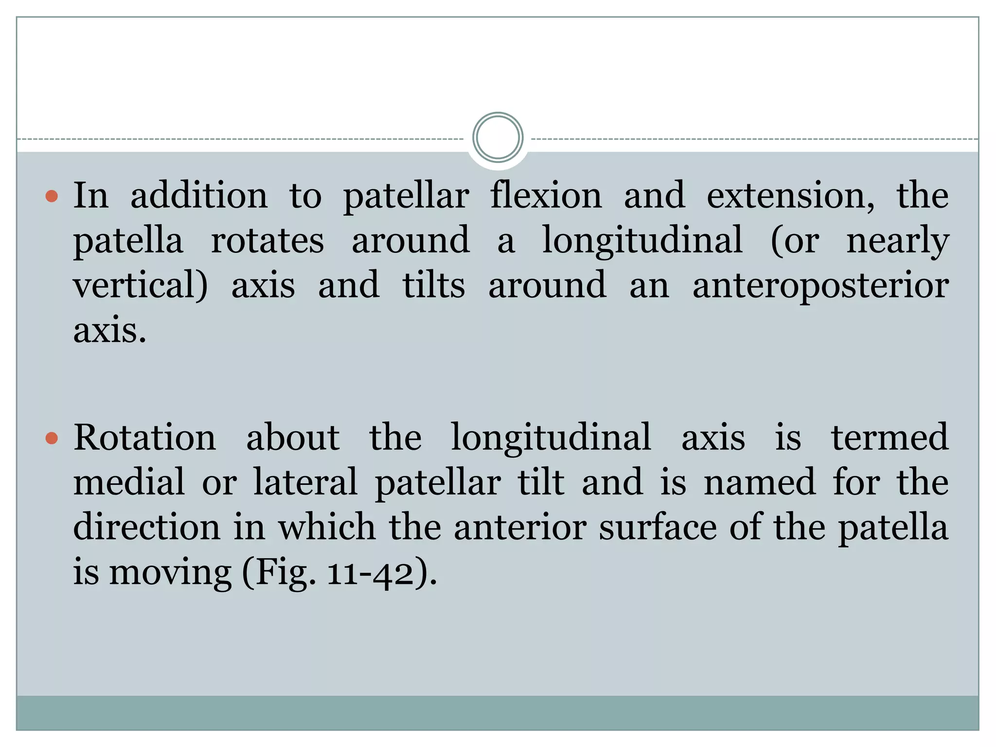 Biomechanics of knee complex 8 patellofemoral joint | PPTX